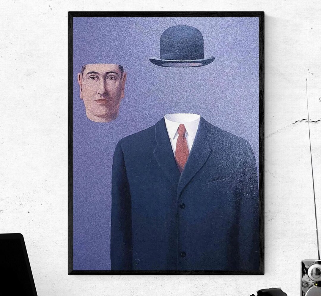 Surrealist Art Surrealism Print the Pilgrim Rene Magritte, Famous Oil ...