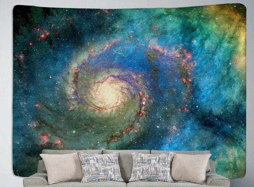 Galaxy Tapestry Outer Space Wall Hanging Nebula Starry Sky | Etsy