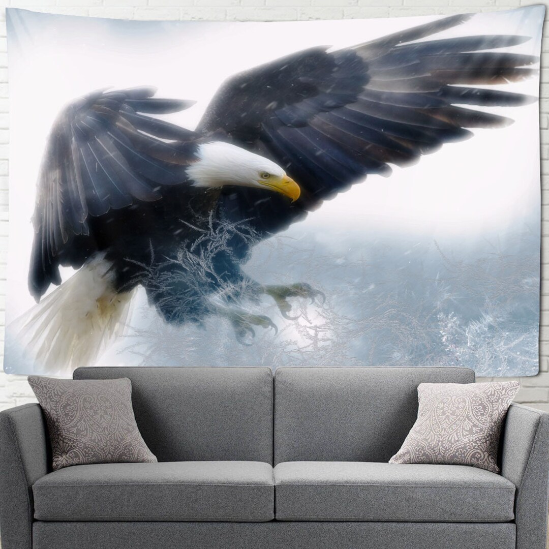 Eagle Tapestry Flying Eagle Wall Art Wall Decor Aesthetic Hanging Tapestries for Living Room ...
