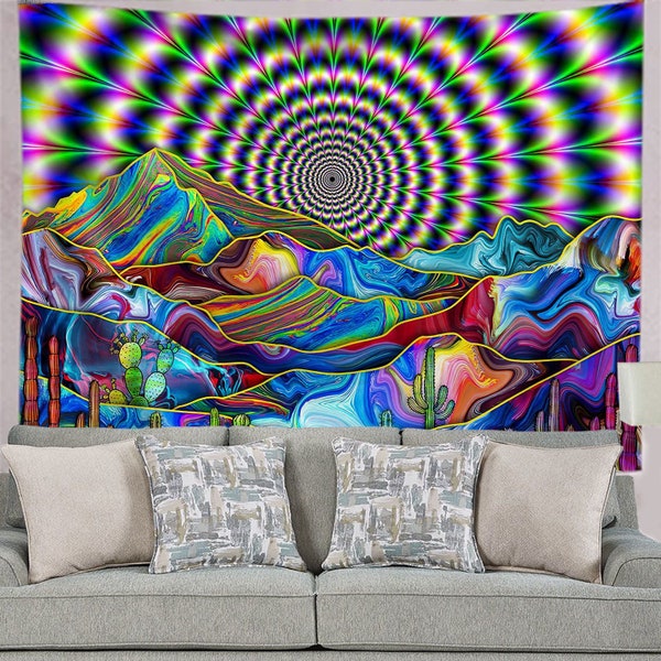 Trippy Tapestry - Etsy