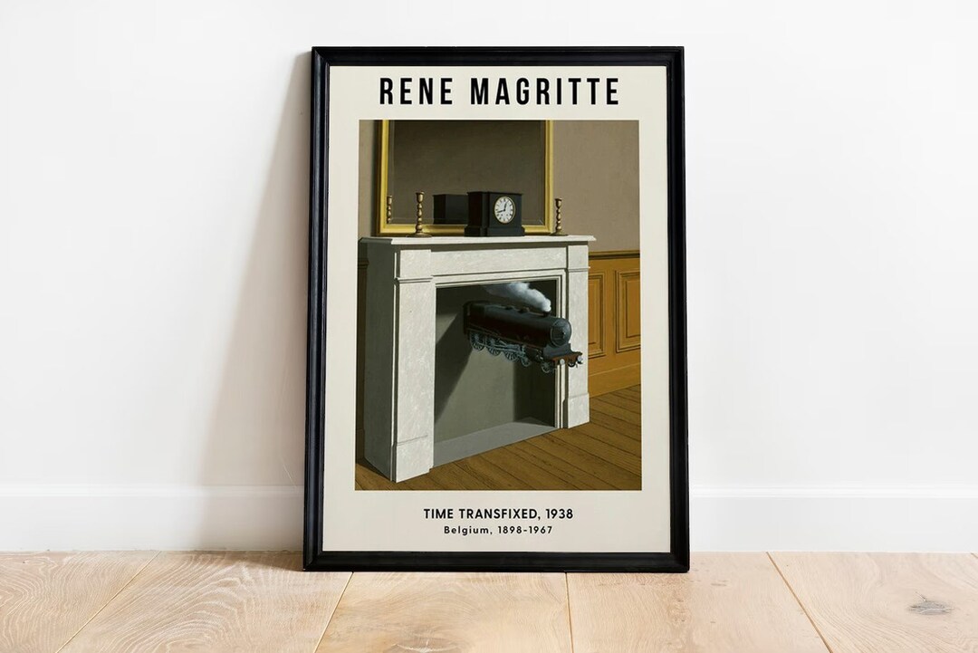 Rene Magritte Poster, Time Transfixed Rene Magritte Print, Surrealism ...