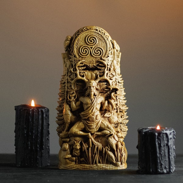 Wooden Celtic God Statues - Etsy UK