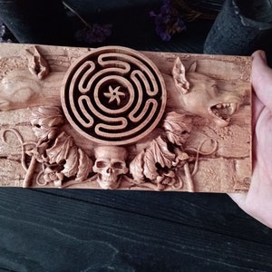Hecate Sign Greek Goddess, Hexe for Pagan Home Altar, Hecate Key - Etsy