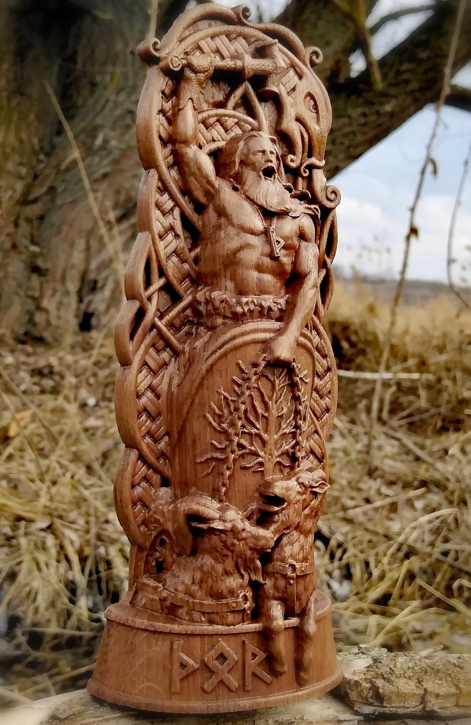 Thor Statue Norse Pagan Gods Allfather Viking Art Scandinavian - Etsy