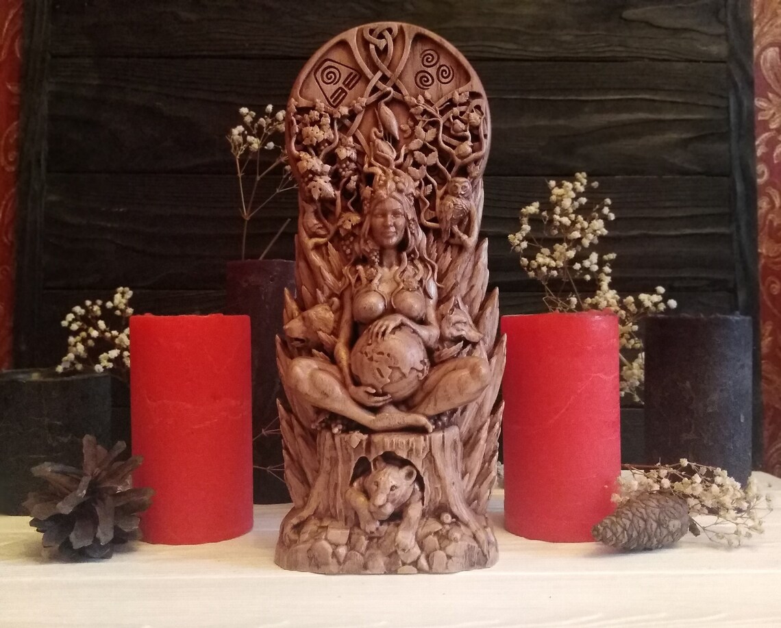 Gaia estatua de la diosa estatua de la diosa Wicca altar | Etsy España