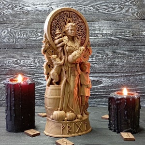 Frigga, Friga, God Viking, Norse Gods, Wood Carving, Altar - Etsy