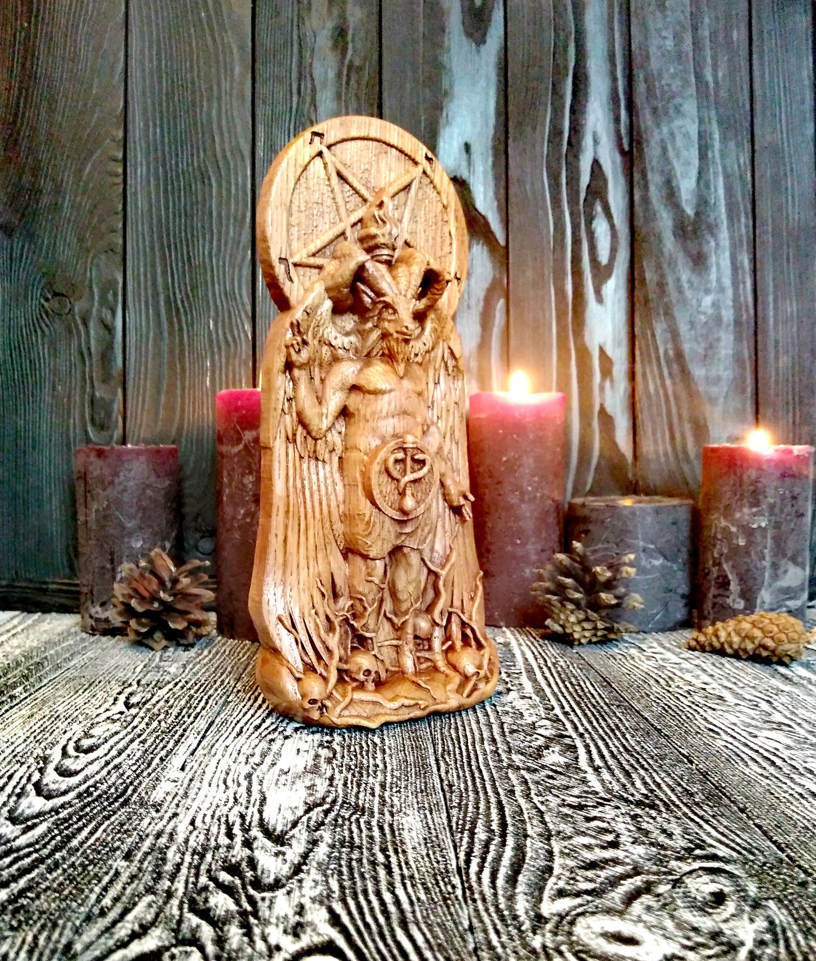 Baphometbaphomet Statue Magic Idol Witchcraftalchemy - Etsy