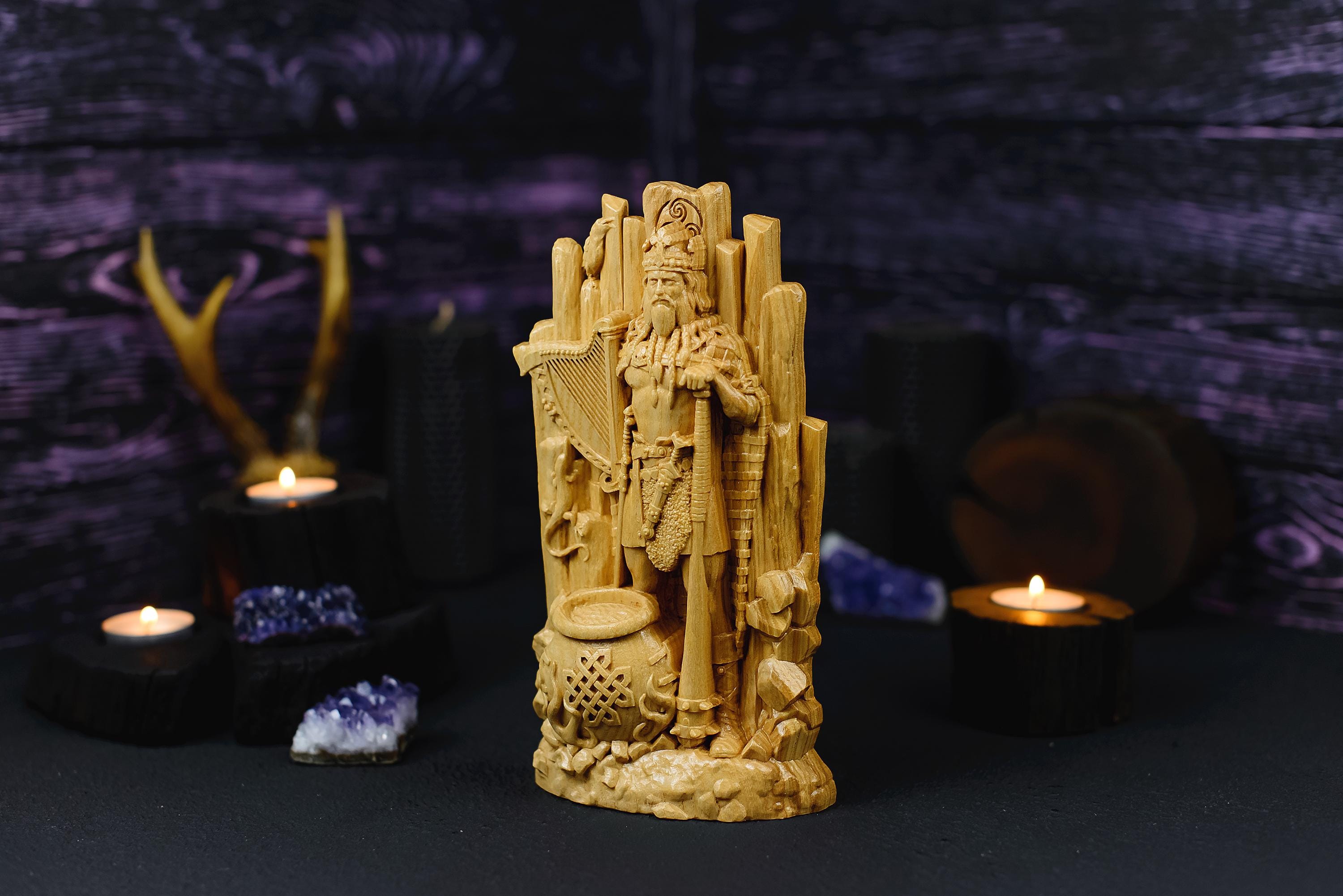 Dagda Irish God Statue: Celtic Mythology Altar Decor - Etsy