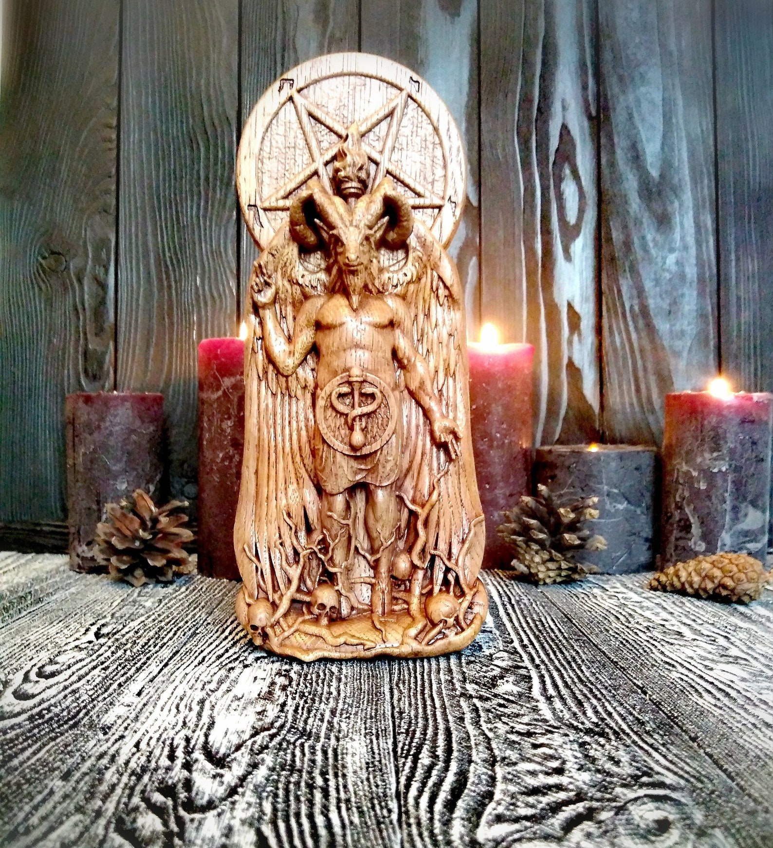 Baphometbaphomet Statue Magic Idol Witchcraftalchemy - Etsy