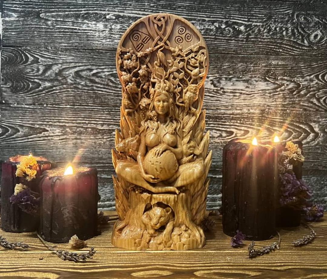 Gaia, Gaia Statue, Goddess Statue, Mother Earth, Wiccan Goddess Statue ...