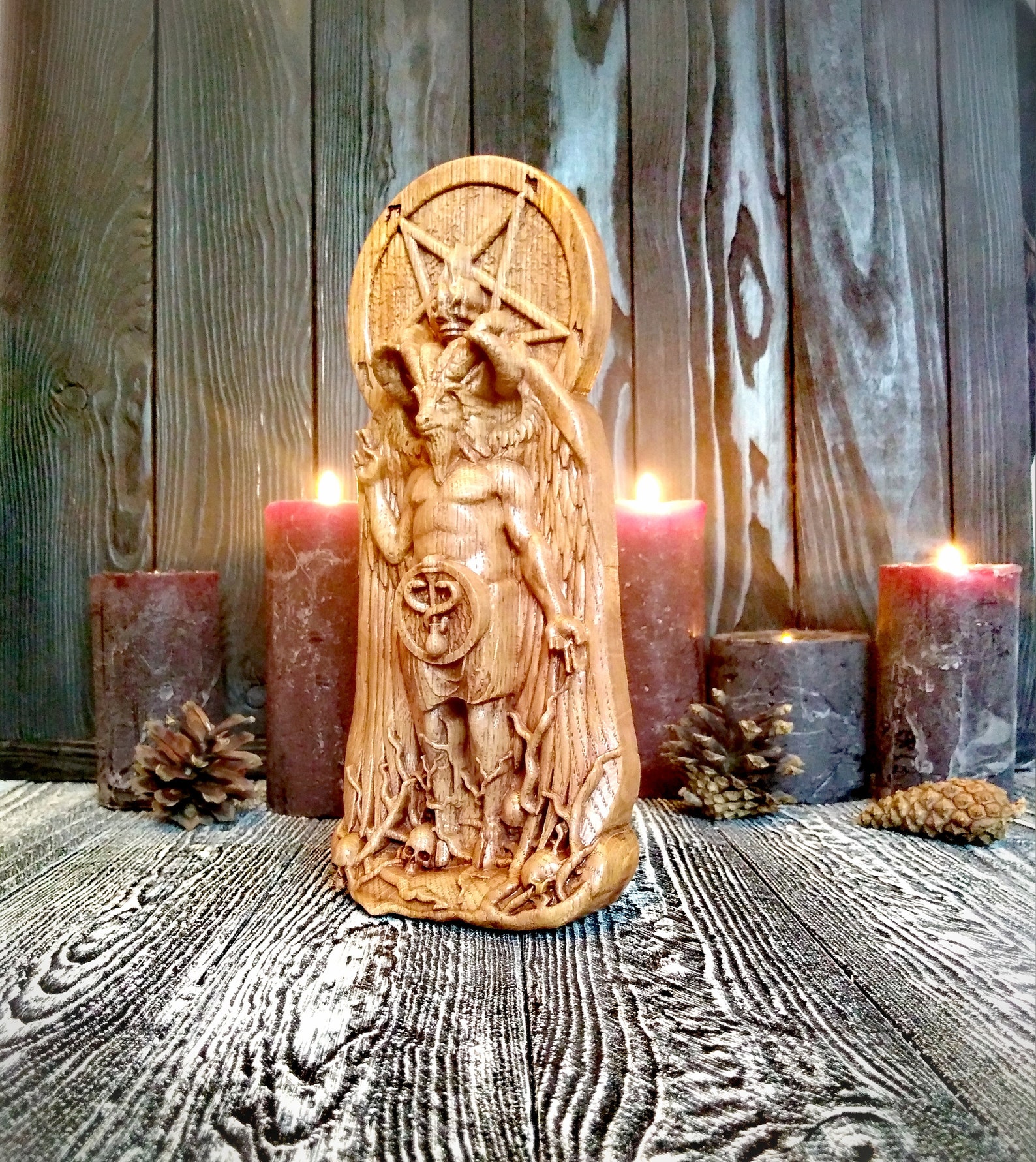 Baphometbaphomet Statue Magic Idol Witchcraftalchemy - Etsy