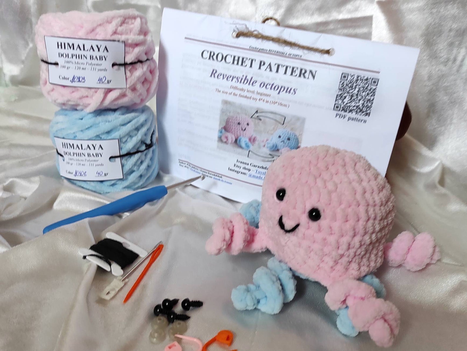 Reversible Octopus Crochet Kit Beginner Crochet Patterns - Etsy