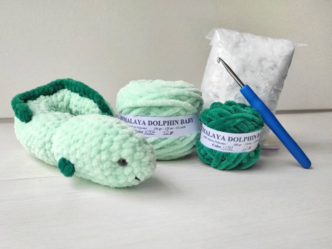 NO SEW Crochet Kit Eel Crochet Kit for Beginners Amigurumi Eel Plush ...