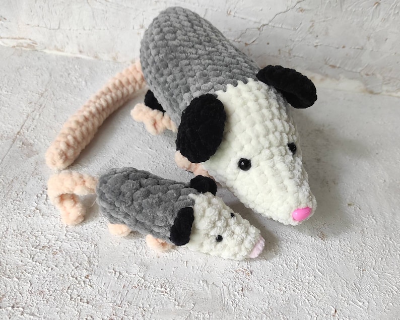 Family Opossum Plush Possum Mama and Baby stuffed Animal - Etsy
