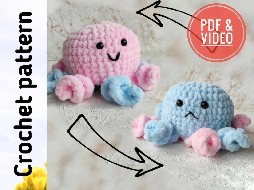 Crochet Pattern Reversible Octopus - Amigurumi Pattern for Beginner ...