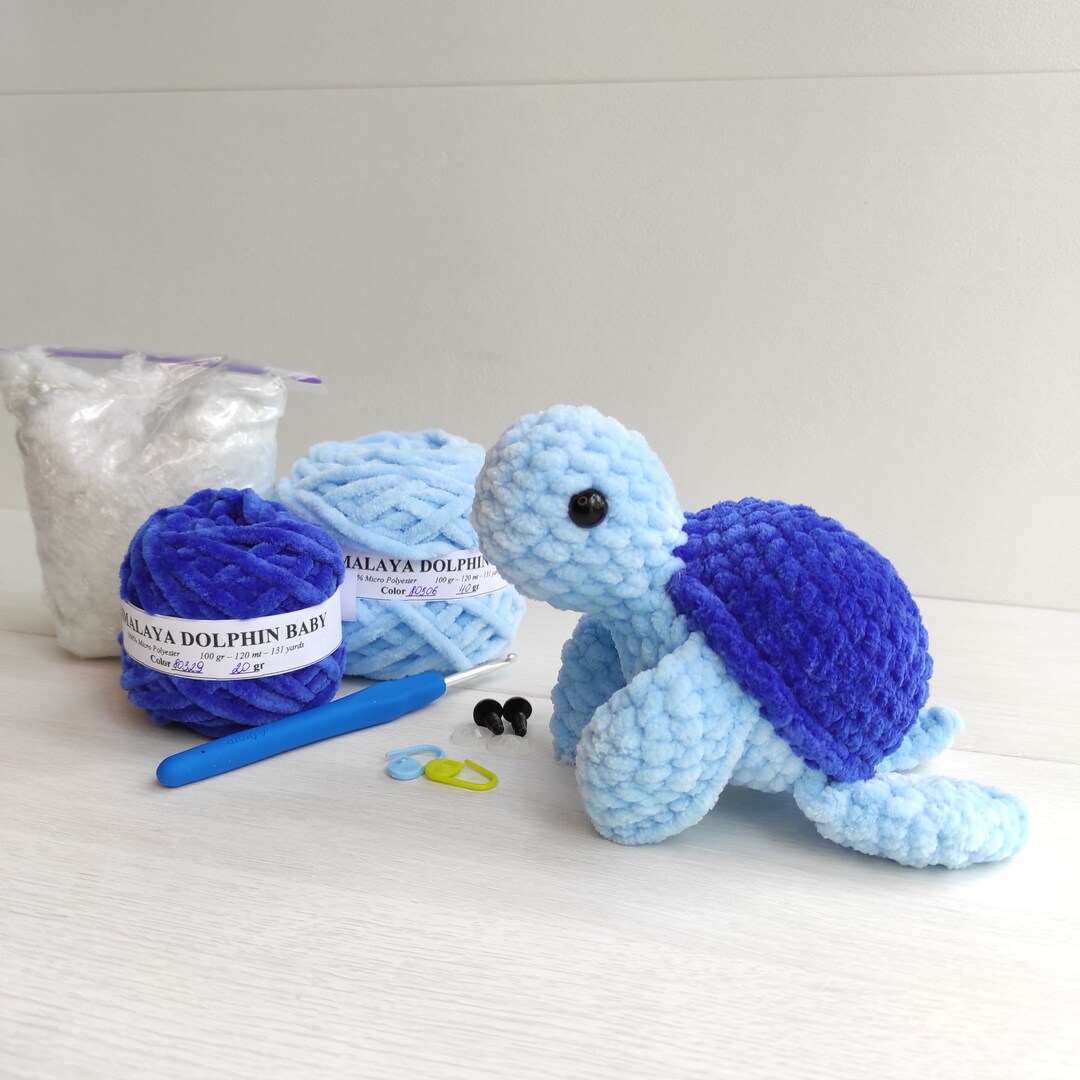 Turtle Crochet Kit - Diy Amigurumi - Easy Crochet Pattern - Etsy