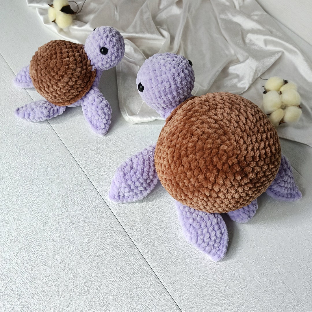 Family Turtles Plush - Stuffed Animal - Kawaii Crochet - Cute Toys for ...