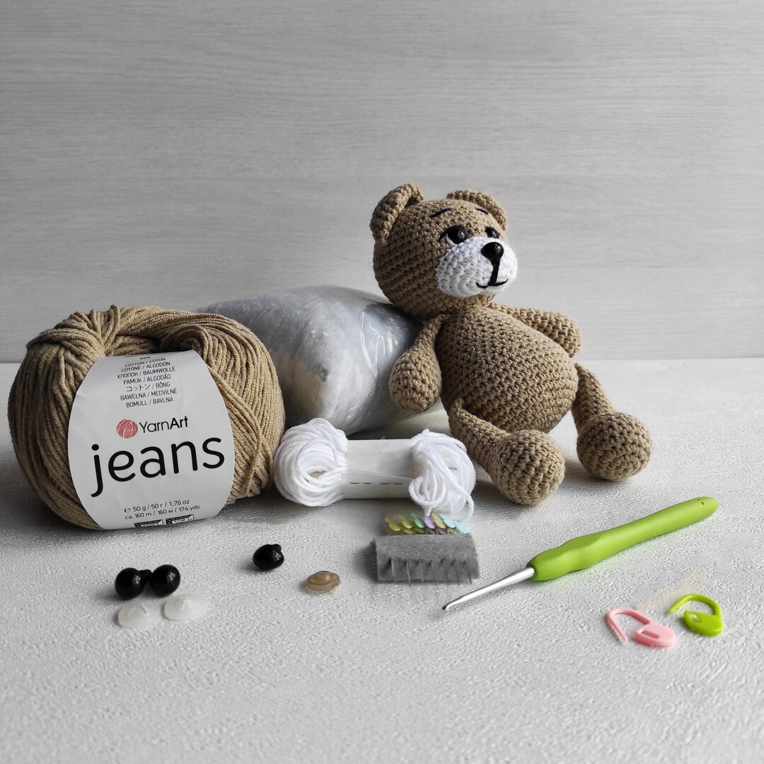 Crochet Bear Kit: Amigurumi Teddy Bear DIY Craft - Beginner Friendly - Etsy