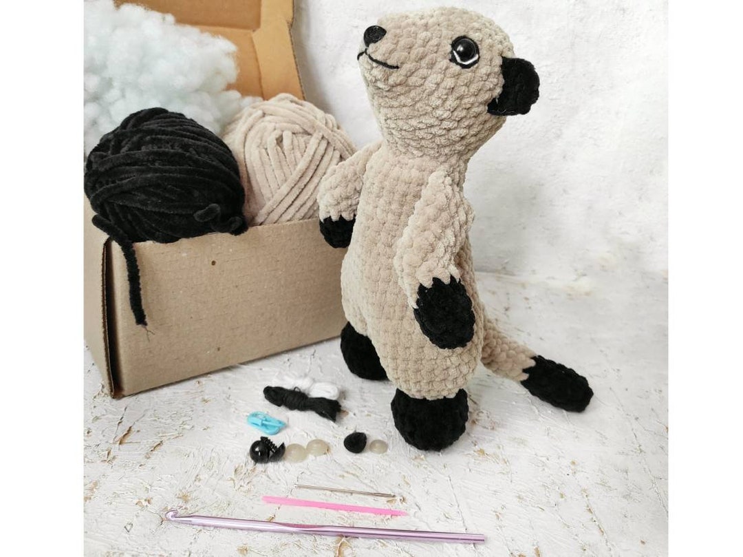 DIY Crochet Meercat - Plush Crochet Kit - Patterns Amigurumi Meercat ...