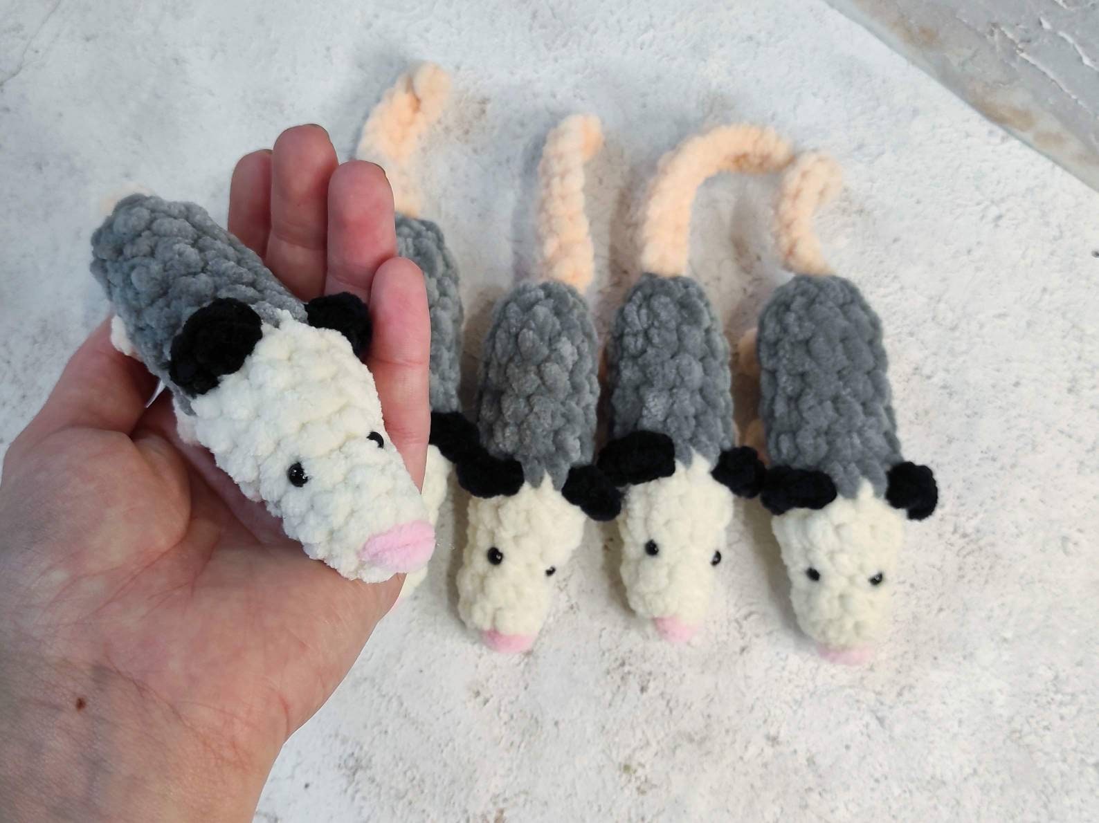 Family Opossum Crochet Patterns Amigurumi Plush Possum Mama | Etsy