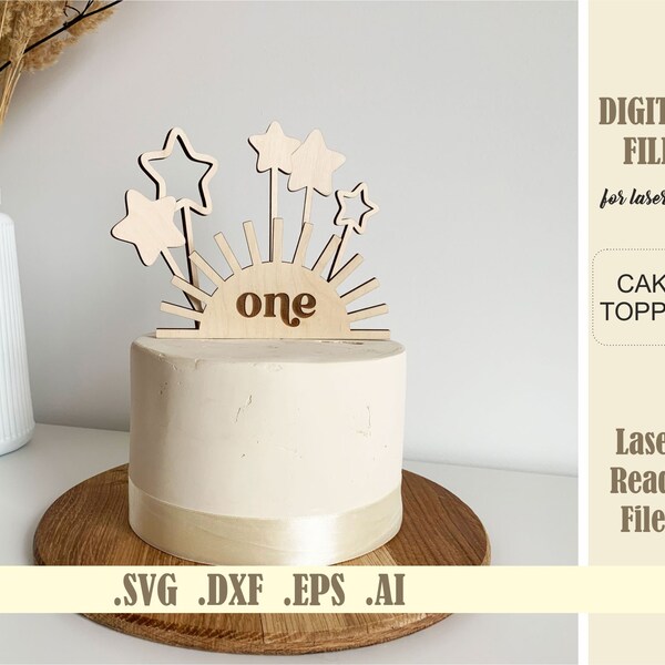 Sun Cake Topper - Etsy
