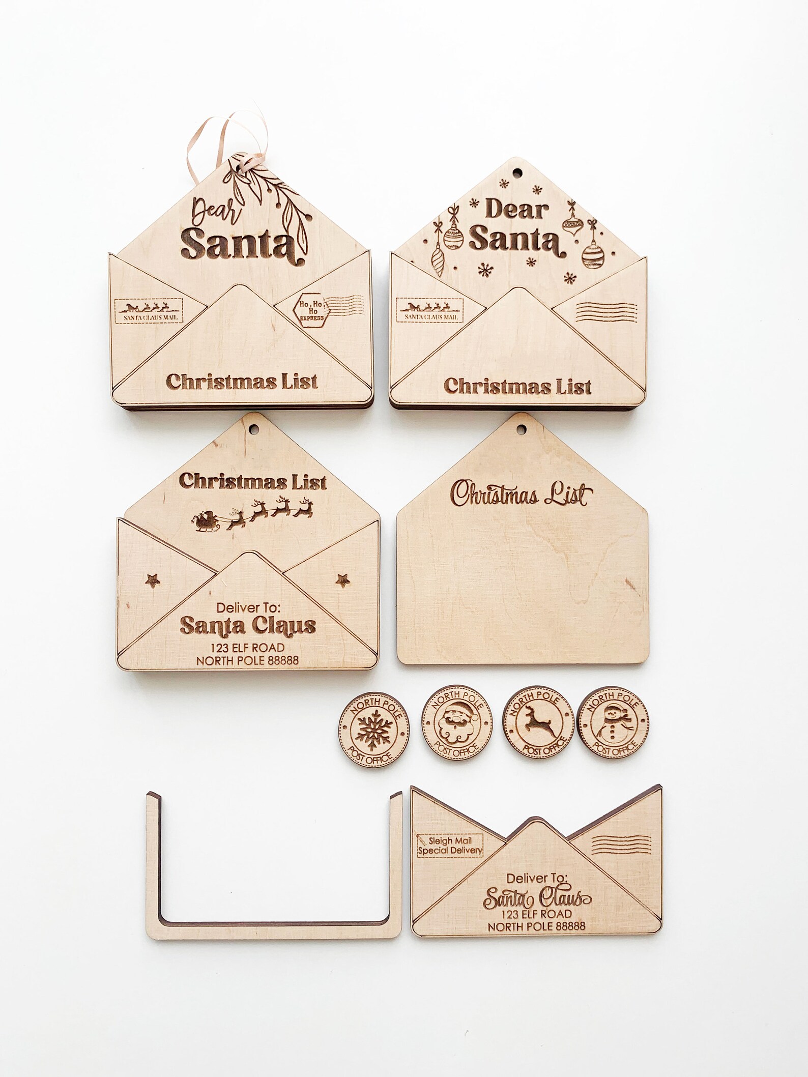 Letter to Santa Envelope Bundle SVG, Dear Santa Christmas Ornaments ...