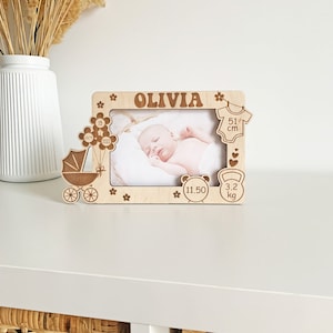 Baby Photo Frame SVG, Baby Birth Picture Frame Laser Cut Files, Child ...