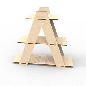 3 Tiered Display Stand SVG, Portable Store Display Laser Cut File ...