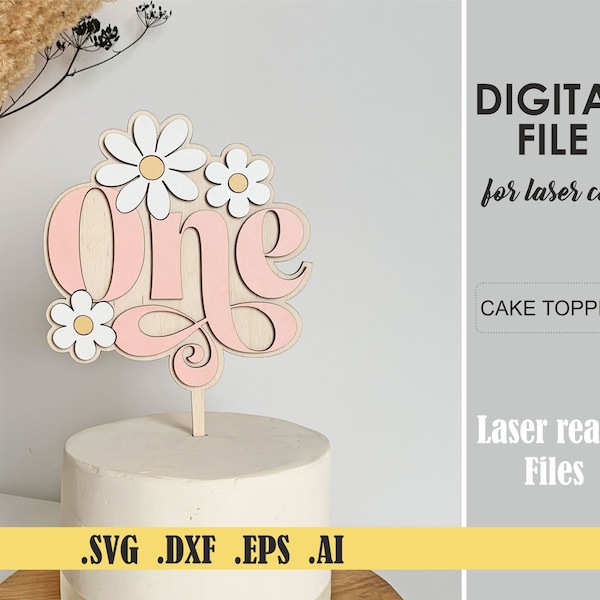 One Cake Topper - Etsy