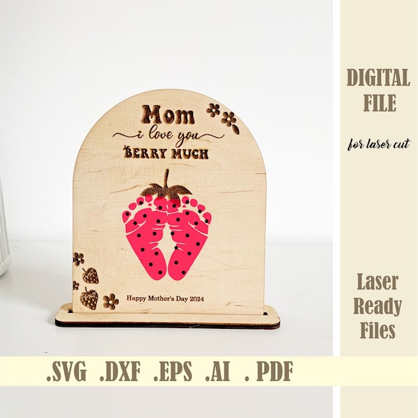 I Love You Berry Much Card Handprint - Etsy