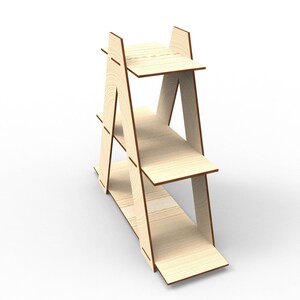 3 Tiered Display Stand SVG, Portable Store Display Laser Cut File ...