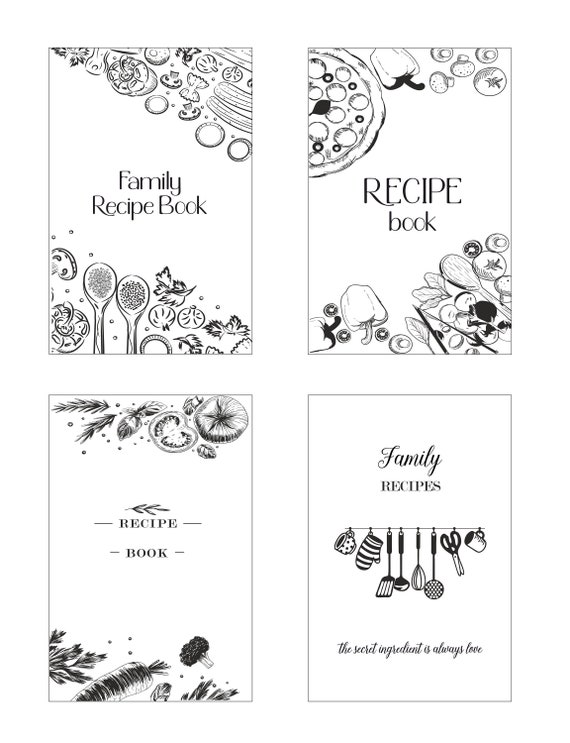 Printable Recipe Book Cover