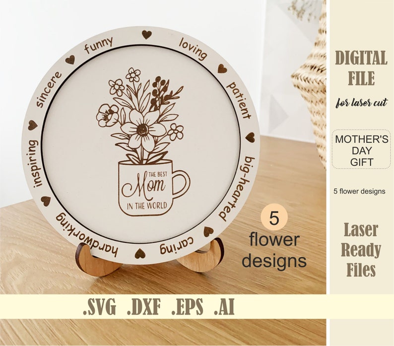 Laser Cut File Mothers Day SVG Mom Sign Gift Digital Download - Etsy
