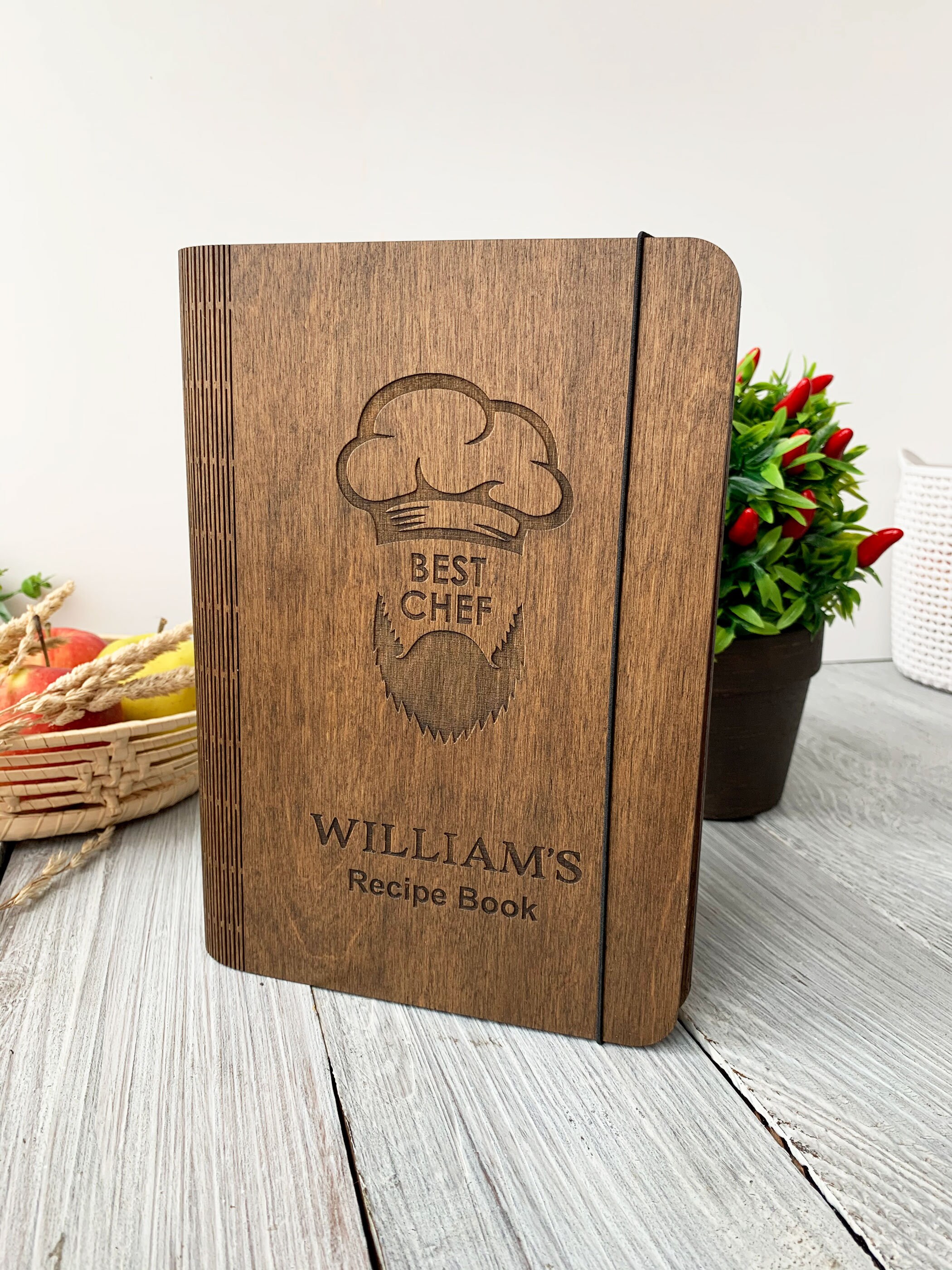 Wooden Recipe Book SVG, Laser Cut Cookbook Cover File, Family Recipe ...