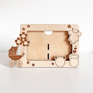Baby Photo Frame SVG, Baby Birth Picture Frame Laser Cut Files, Child ...