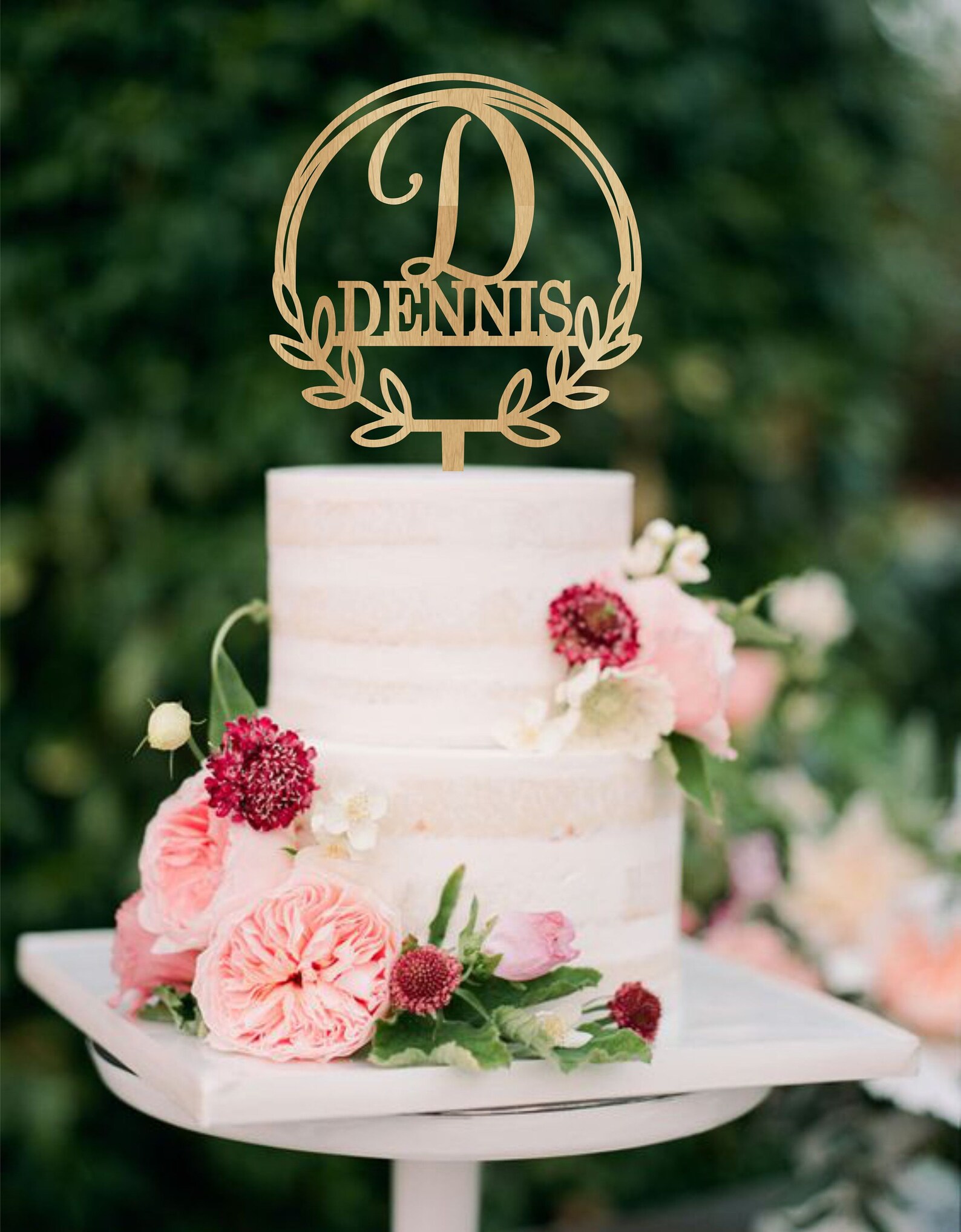 Monogramm Alphabet Cake Toppers SVG, Hochzeit Initial Cake Topper Laser ...