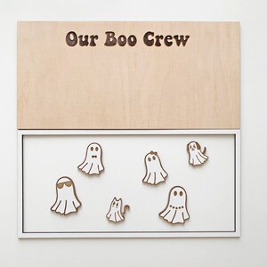 Our Boo Crew Sign SVG, Halloween Ghost Family Sign, Personalized Laser ...