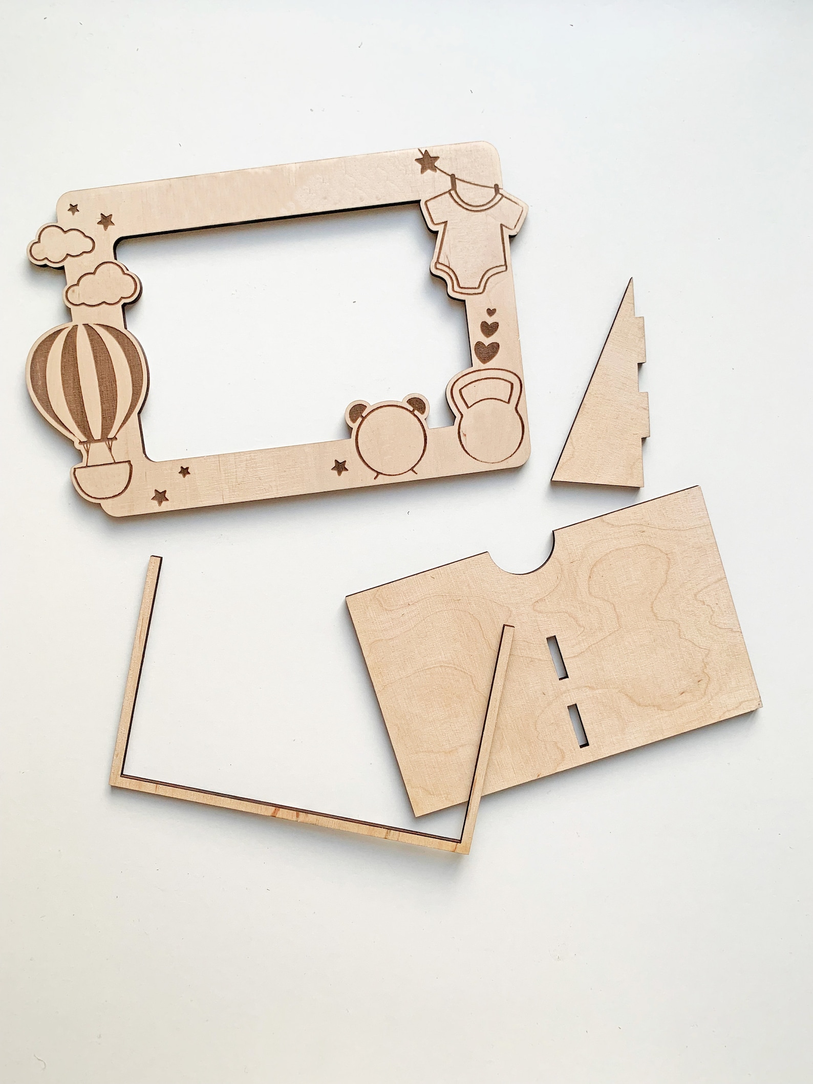 Baby Birth Photo Frame SVG, Baby Picture Frame Laser Cut Files, Child ...