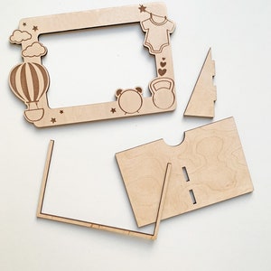 Baby Birth Photo Frame SVG, Baby Picture Frame Laser Cut Files, Child ...