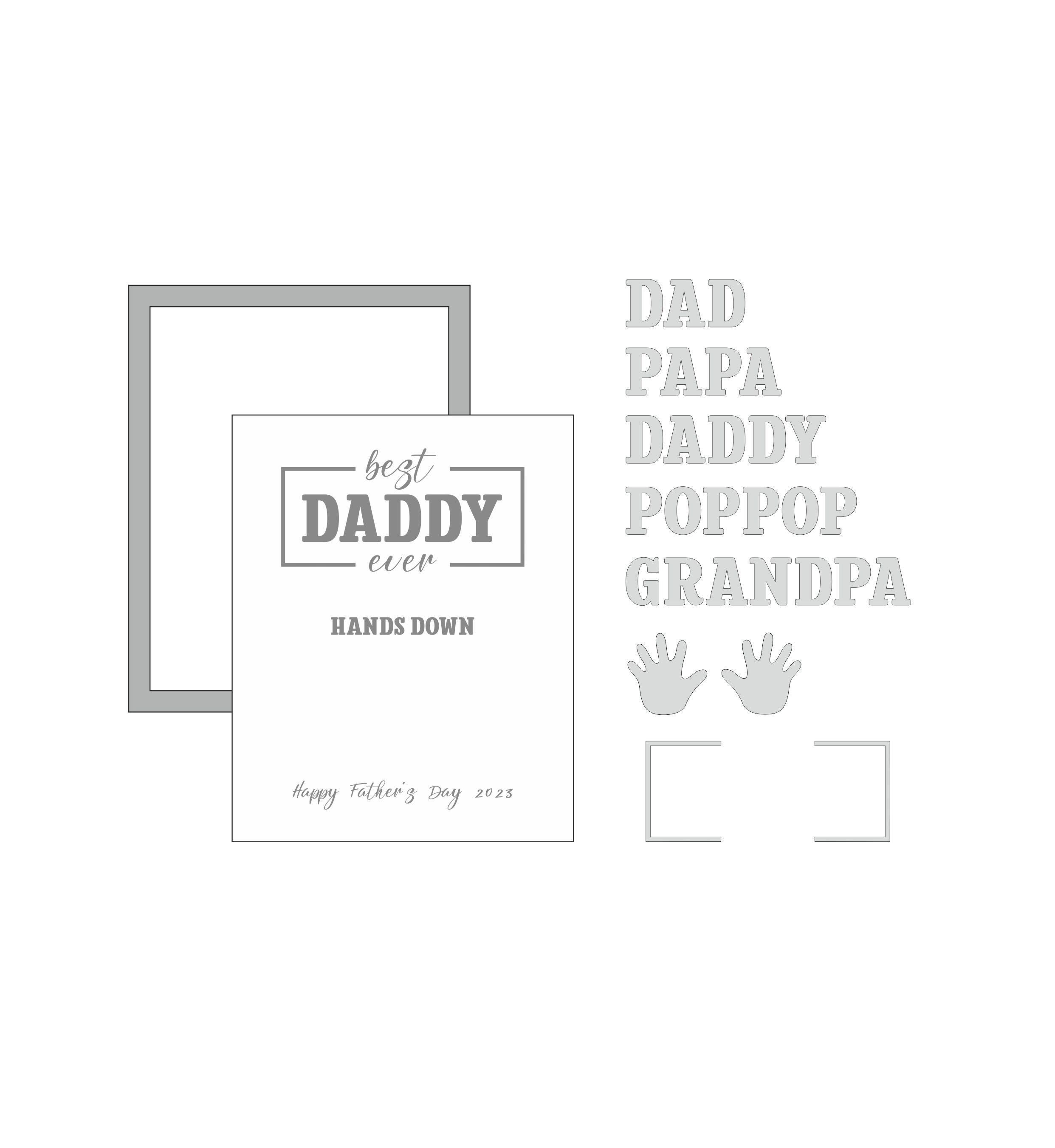 Fathers Day SVG Laser Cut File Best Daddy Ever Glowforge Digital ...