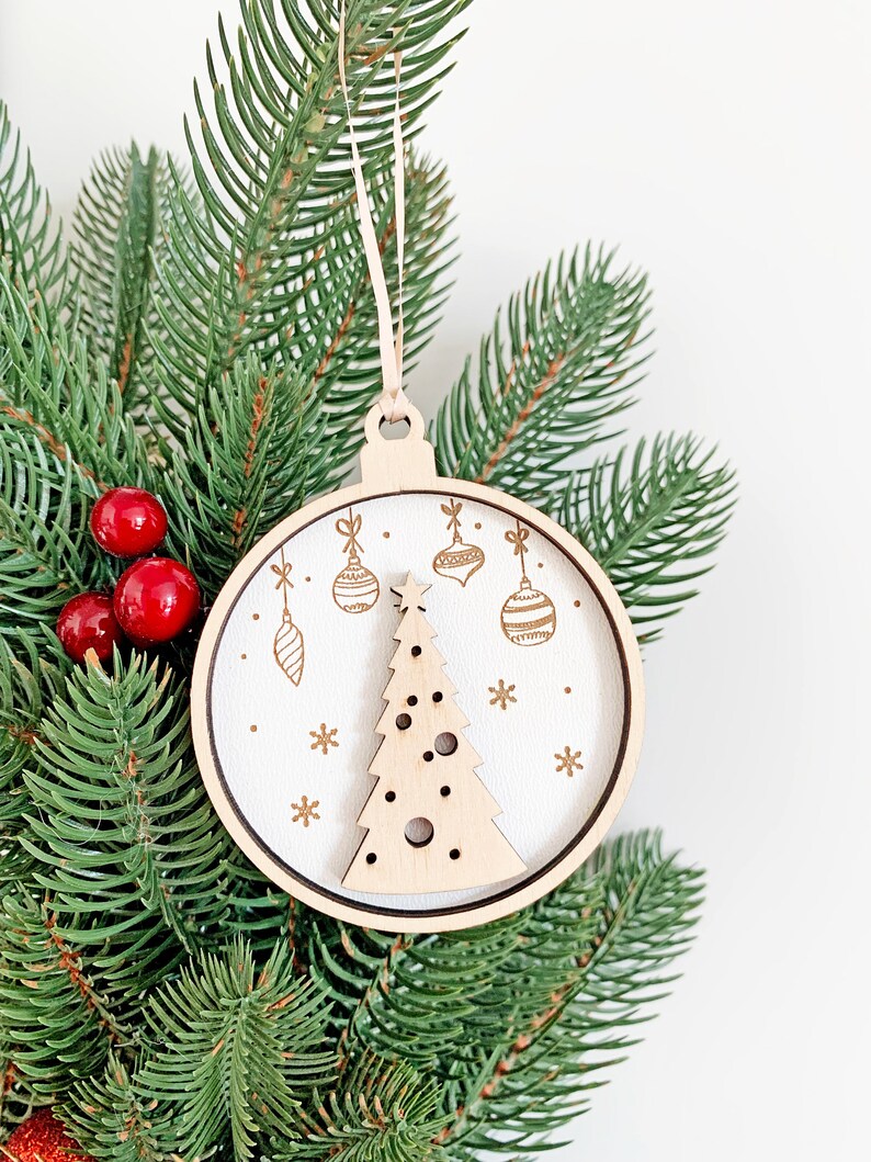 Christmas Balls SVG Bundle, Snow Globe Ornament Laser Cut File, Winter ...
