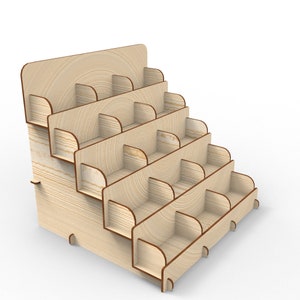 Retail Counter Display Stand SVG, Portable Store Display Laser Cut File, Craft Fair Display ...