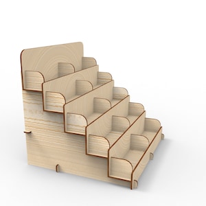 Retail Counter Display Stand SVG, Laser Cut DXF, DWG, Ai File Craft Fair Display Shelf Glowforge ...