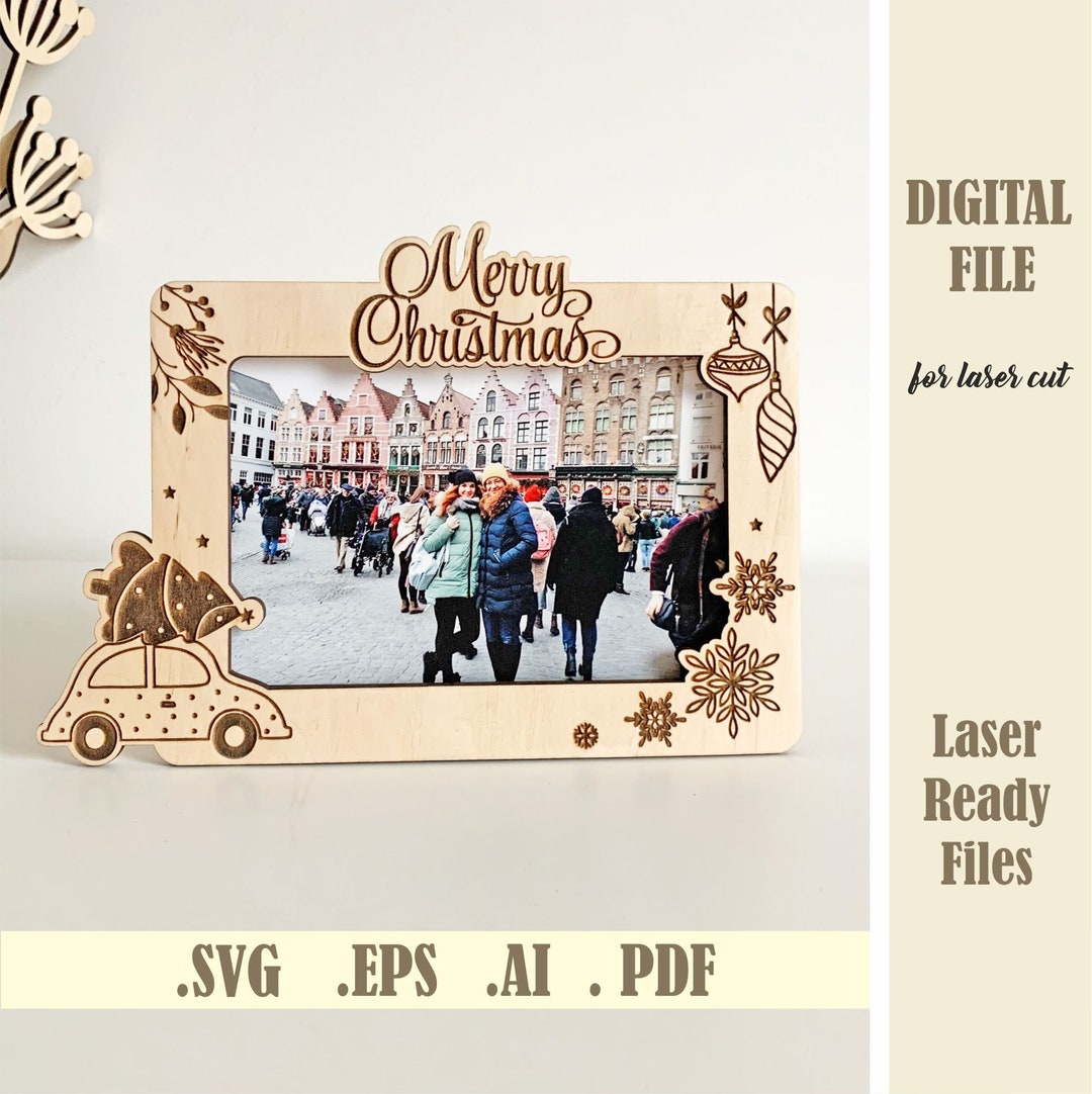 Buon Natale cornice SVG cornice per foto Svg file tagliati al - Etsy Italia