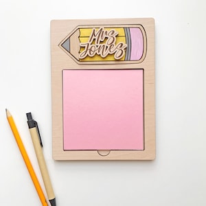 Laser Cut Files Teacher Appreciation Gift Sticky Note Pad SVG, DXF, DWG ...