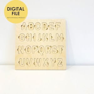 Alphabet Puzzle SVG, A-Z Letters Puzzle, Digital Files for Laser ...