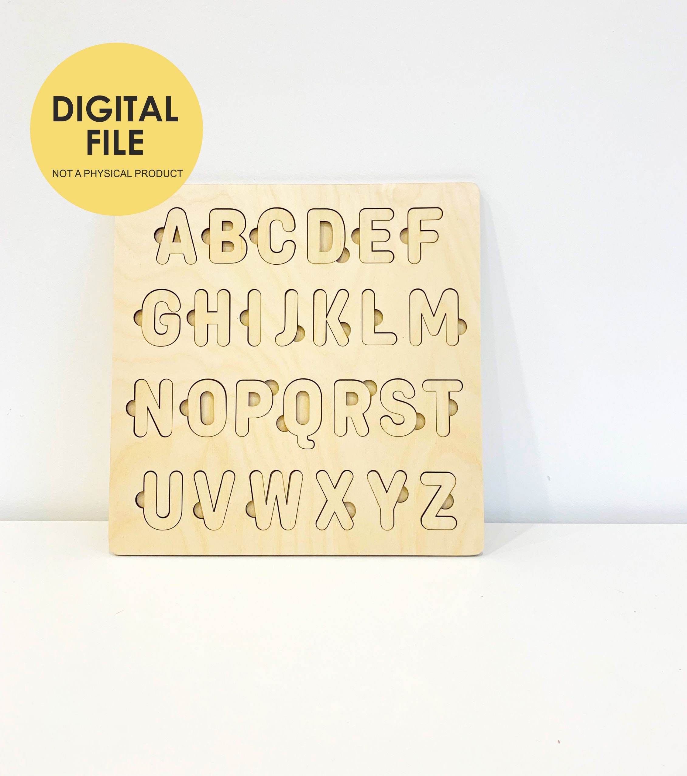 Alphabet Puzzle SVG, A-Z Letters Puzzle, Digital Files for Laser ...
