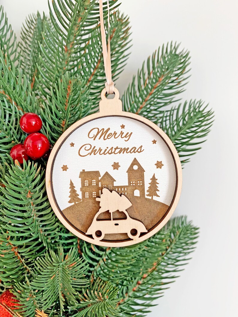 Christmas Balls SVG Bundle, Snow Globe Ornament Laser Cut File, Winter ...