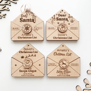 Letter to Santa Envelope Bundle SVG, Dear Santa Christmas Ornaments ...