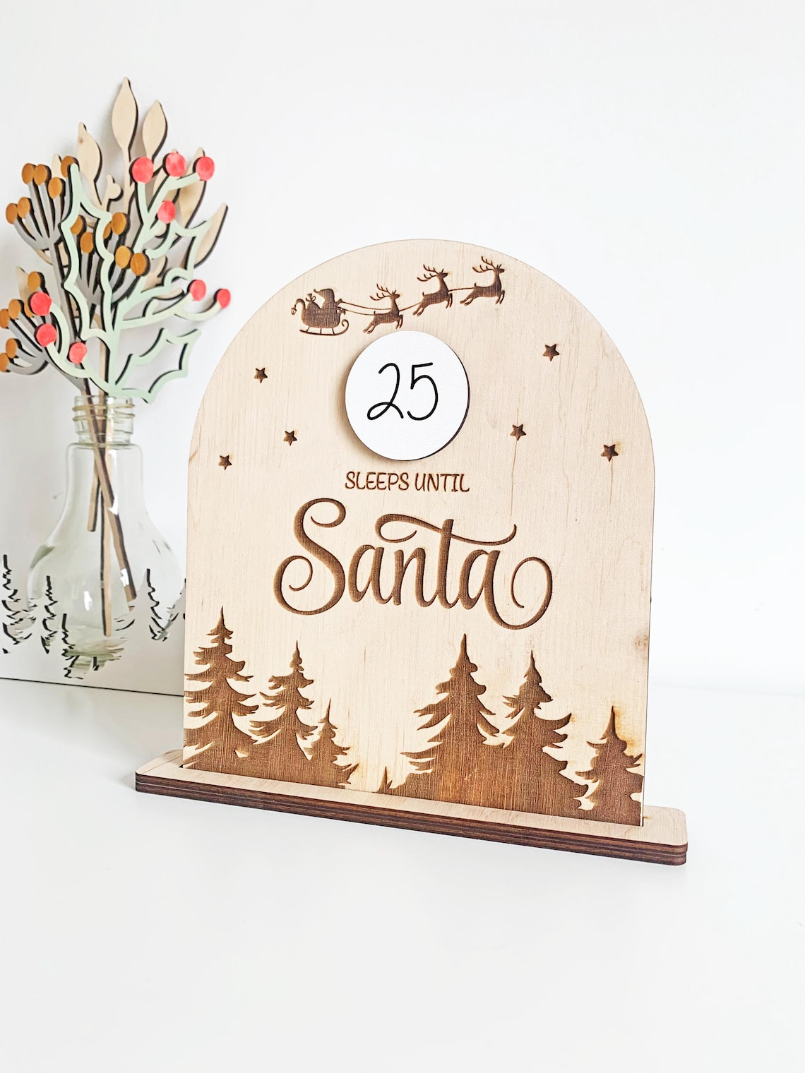 Santa Christmas Laser Cut SVG Bundle - Cookie Tray, Countdown Sign ...